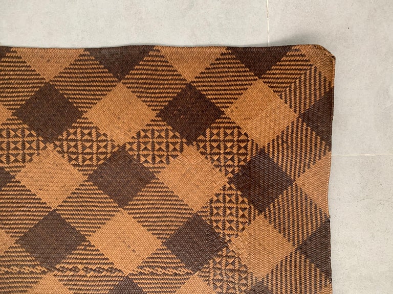 Dayak Tribe Mat with Checkered Motif, Kalimantan, Indonesia For Sale at ...