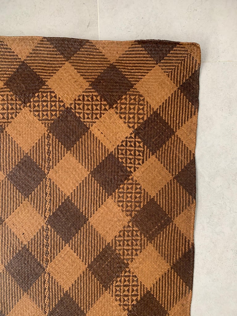 Dayak Tribe Mat with Checkered Motif, Kalimantan, Indonesia For Sale at ...