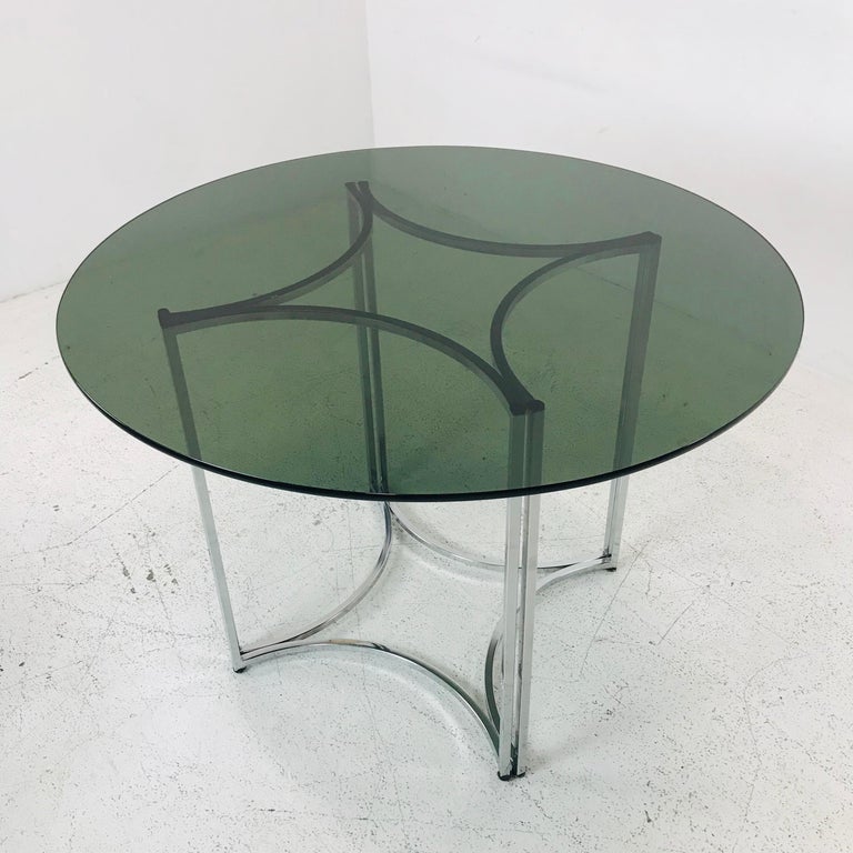 Daystrom Dining Chairs and Table with Smoked Glass at 1stDibs