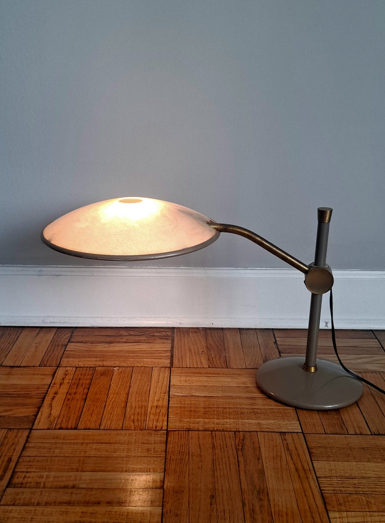 Dazor Modern Space Age Flying Saucer Desk Lamp For Sale at 1stDibs