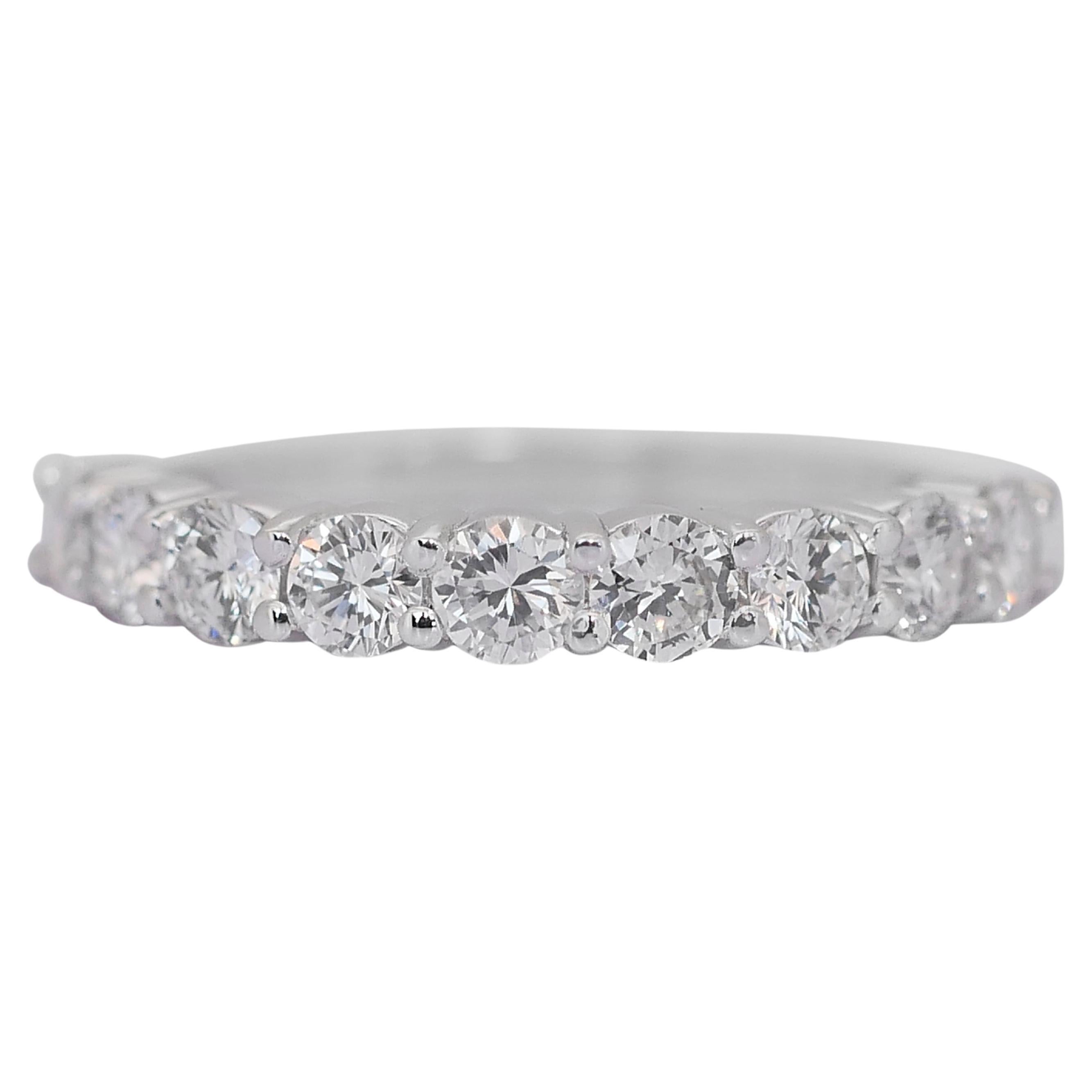 Unique 3.18ct Sapphires and Diamonds Ring in 14k White Gold - IGI ...