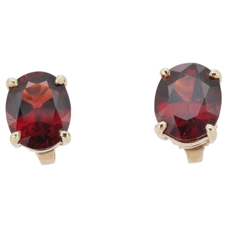 James Avery 14k Yellow Gold Garnet Rose Ladies Earrings For Sale at 1stDibs