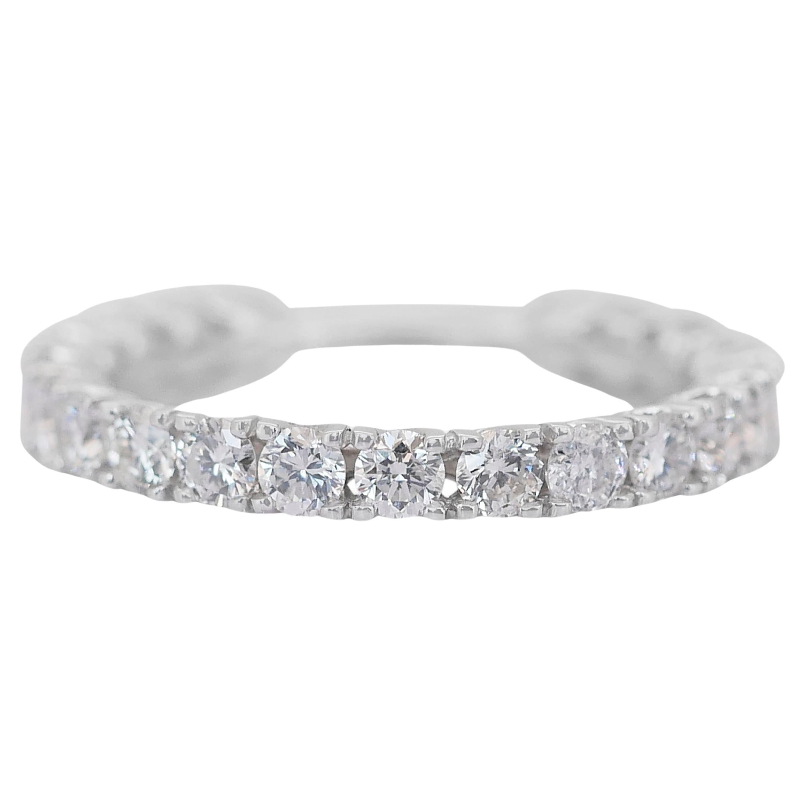 Unique 3.18ct Sapphires and Diamonds Ring in 14k White Gold - IGI Certified For Sale at 1stDibs