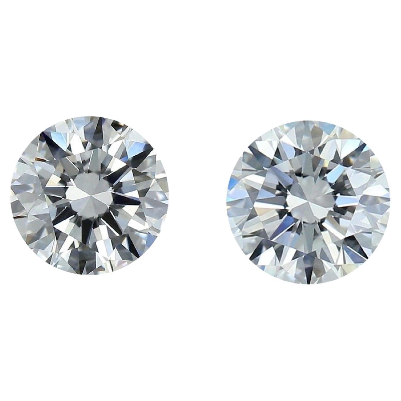 2 Pcs Natural Diamonds, 1.00 Ct, Heart, D 'Colourless' VS1, GIA ...