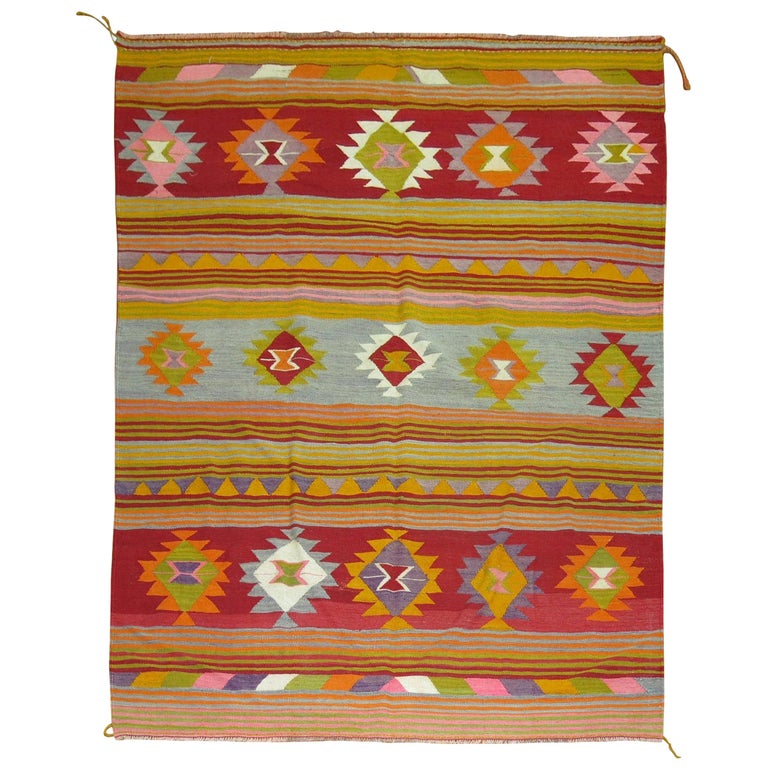 Dazzling 20th Century Turkish Kilim For Sale at 1stDibs