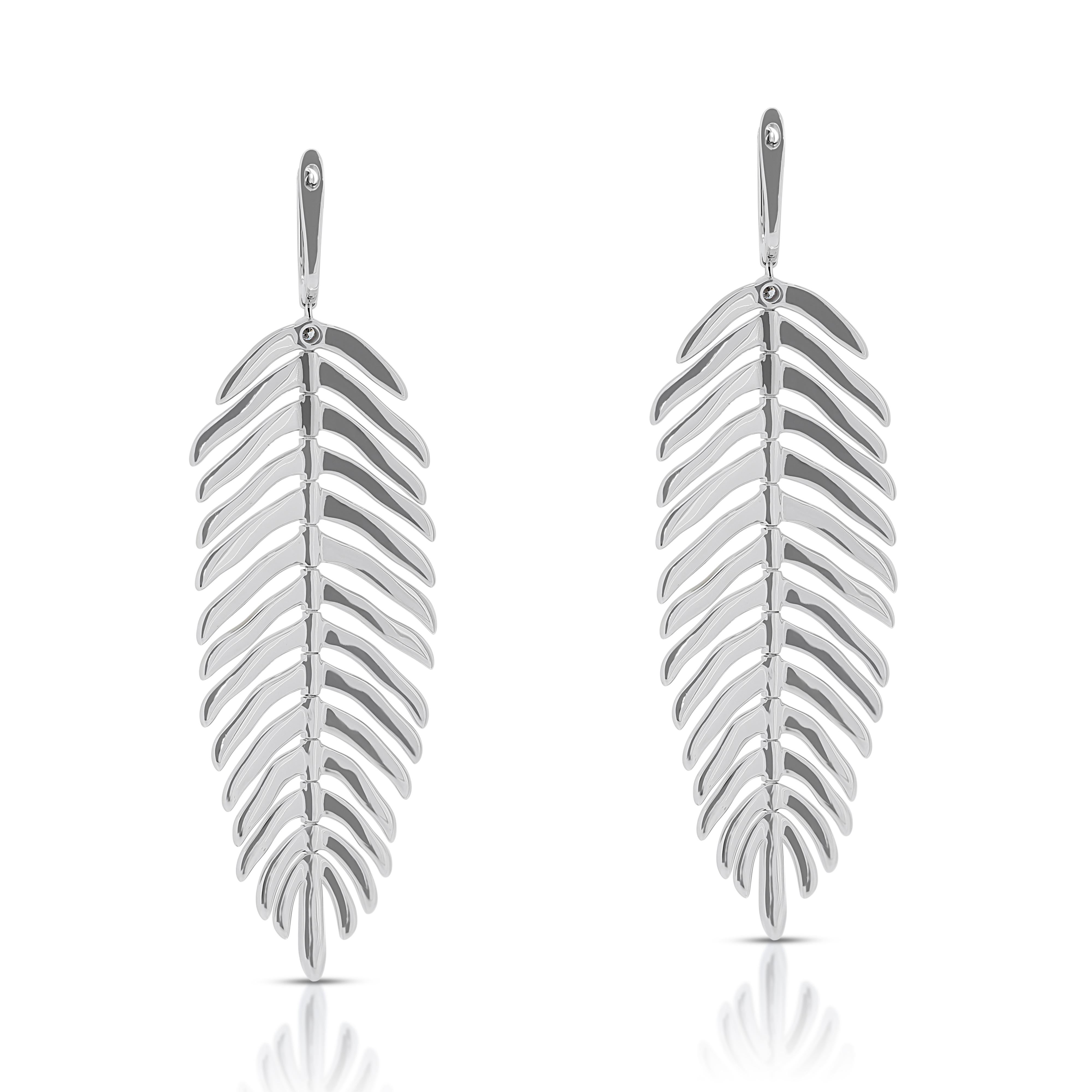 Dazzling 4.27ct Diamonds Drop Earrings in 18K White Gold For Sale at ...