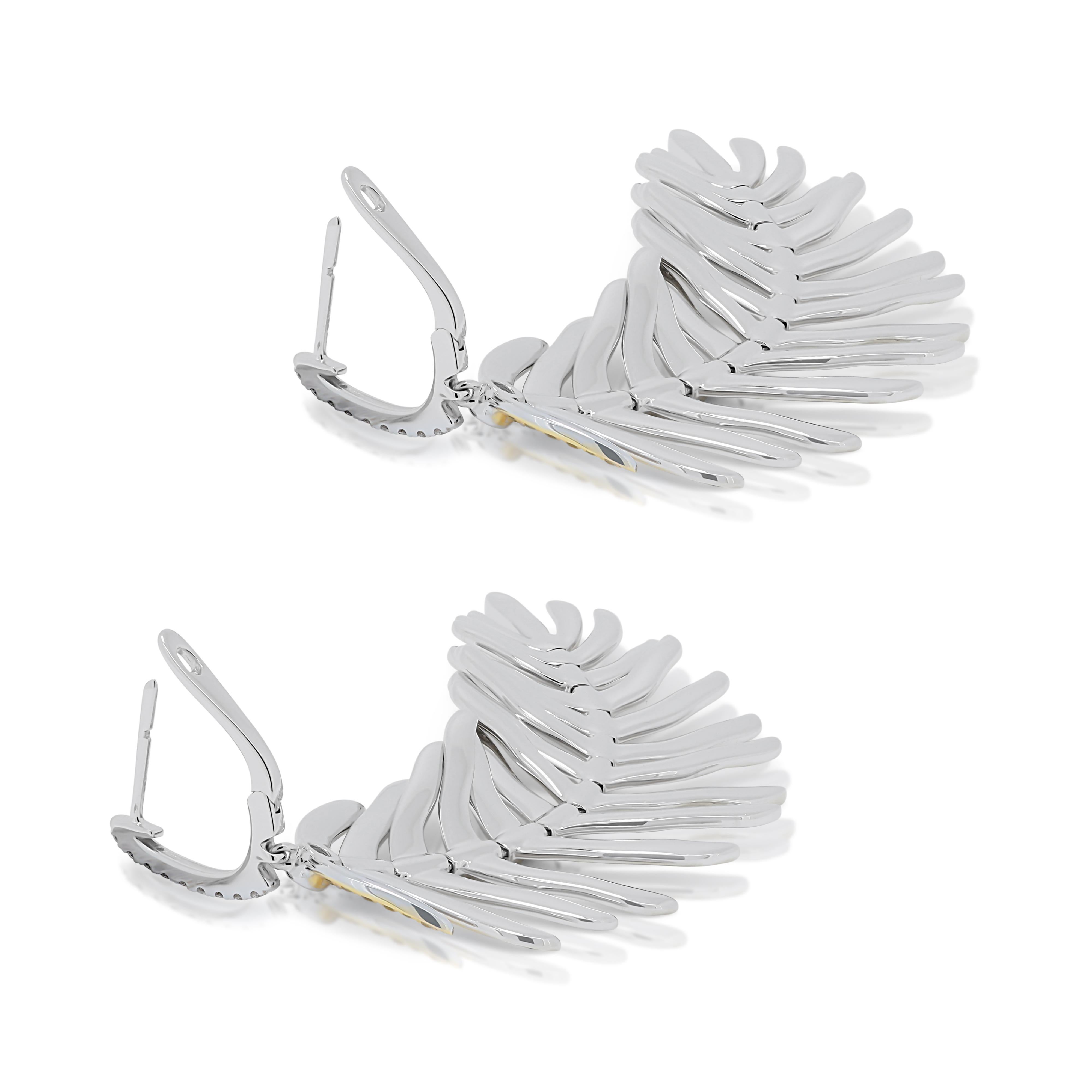 Dazzling 4.27ct Diamonds Drop Earrings in 18K White Gold For Sale at ...