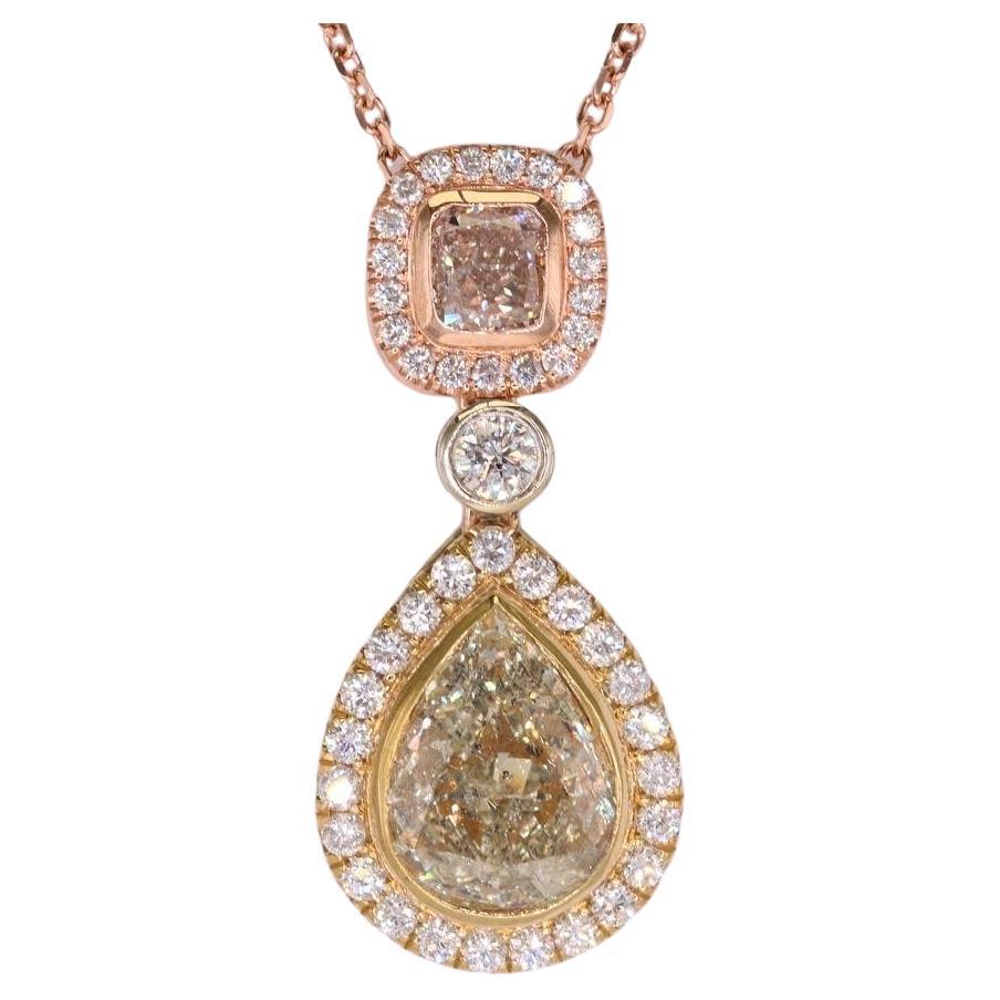 18 Karat White Gold Diamond Medium Classic Pear Baguette Fancy Ring For ...