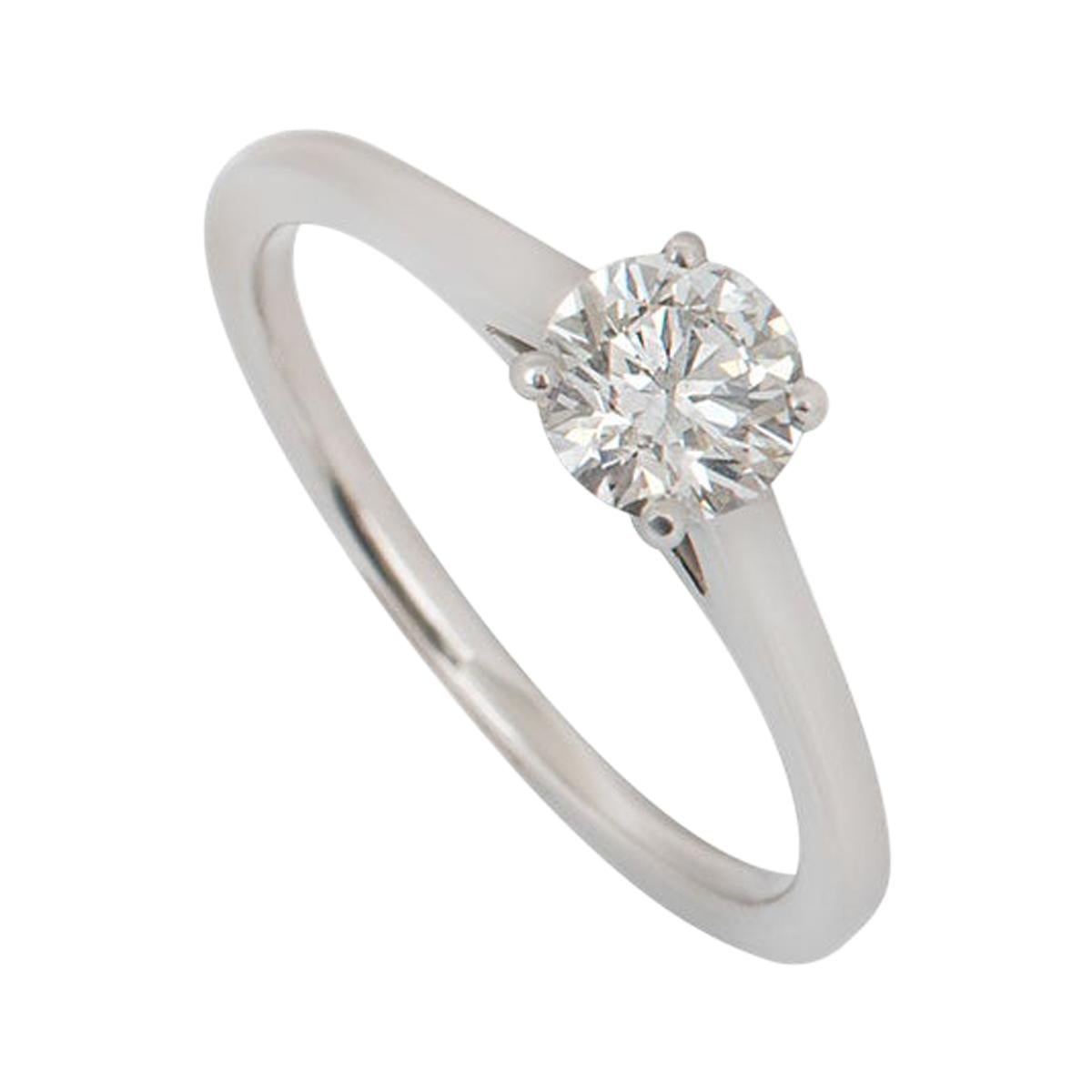 De Beers 2.24 Carat Cushion Cut Diamond Platinum Solitaire Ring at ...
