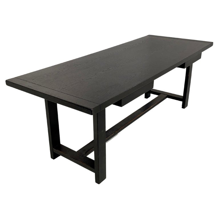 De Coene Black Oak Desk from 1970 For Sale at 1stDibs