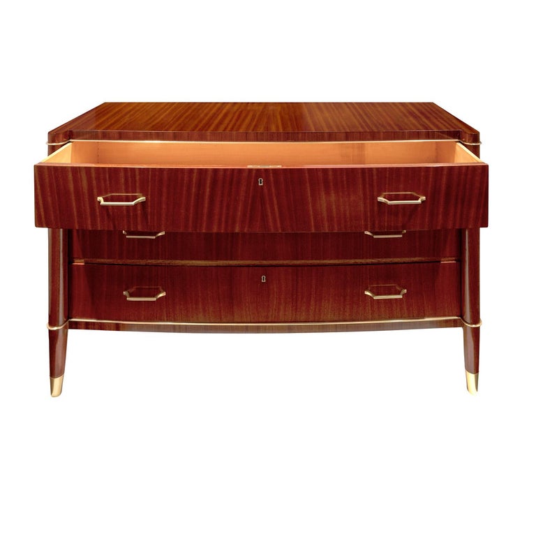 De Coene Freres Chest of Drawers with Artisan Brass Trim and Sabots ...