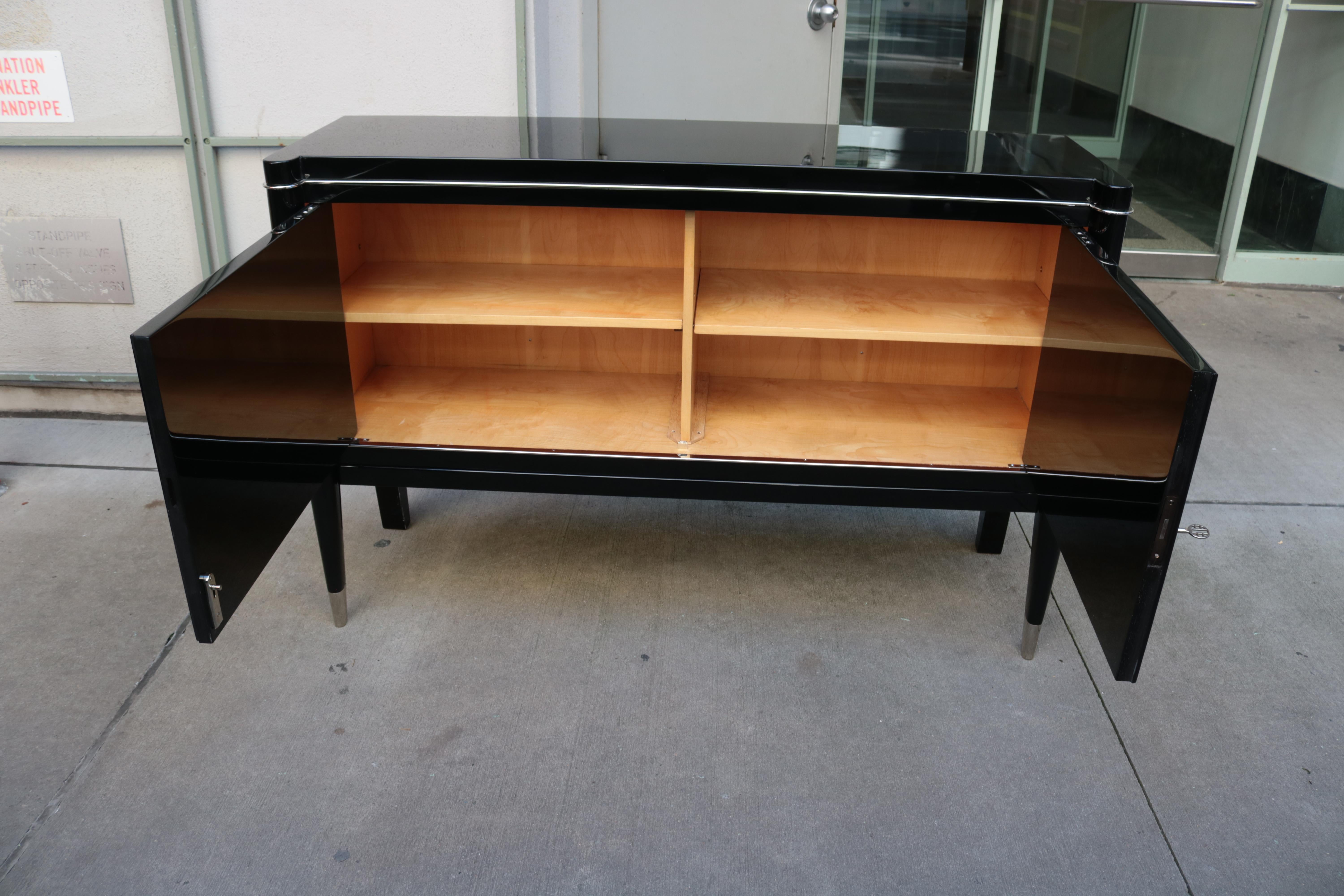 De Coene Frères Art Deco Two Door Cabinet For Sale at 1stDibs