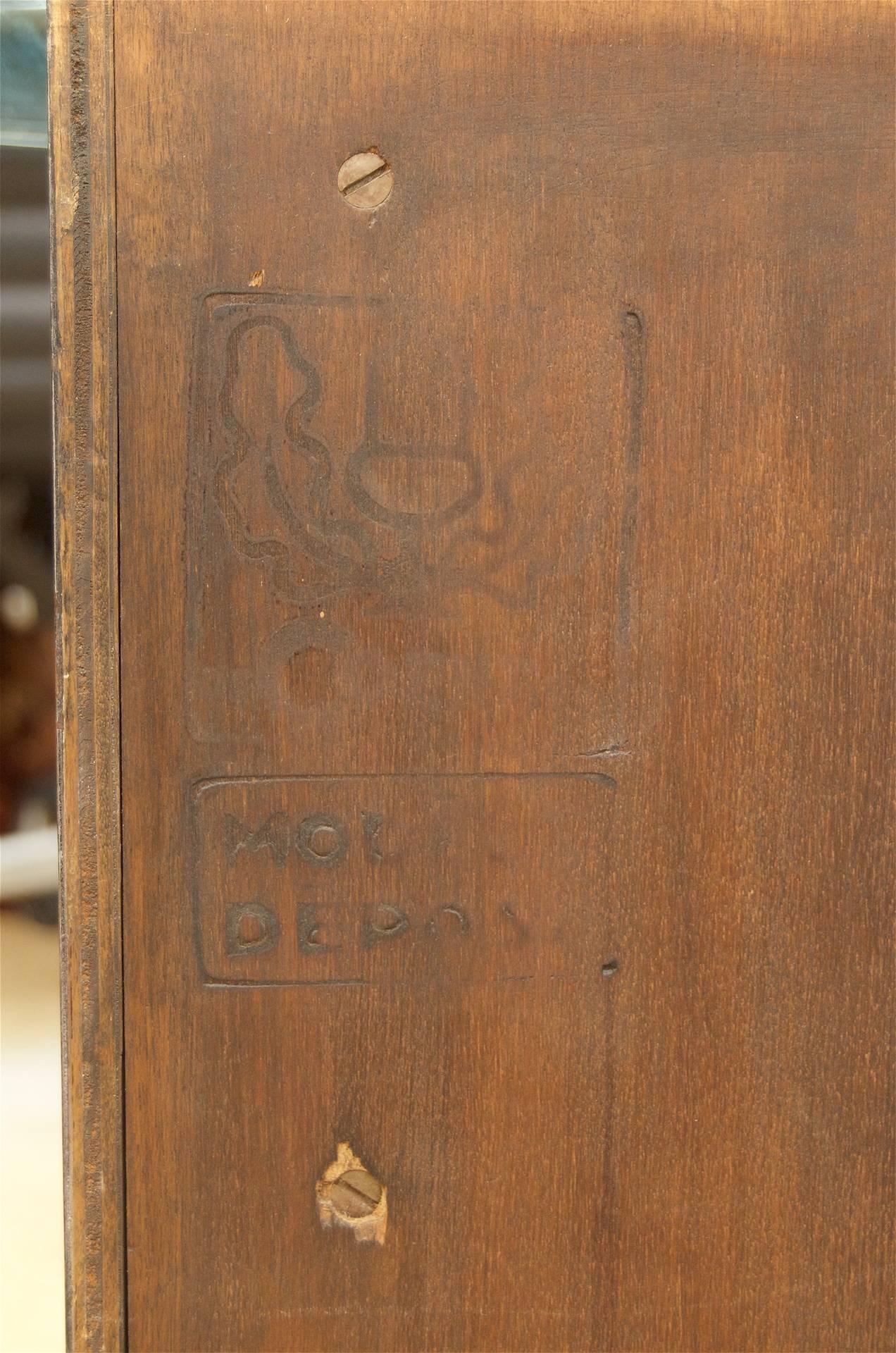 De Coene Frères Art Deco Ebonized and Glass Console For Sale at 1stDibs