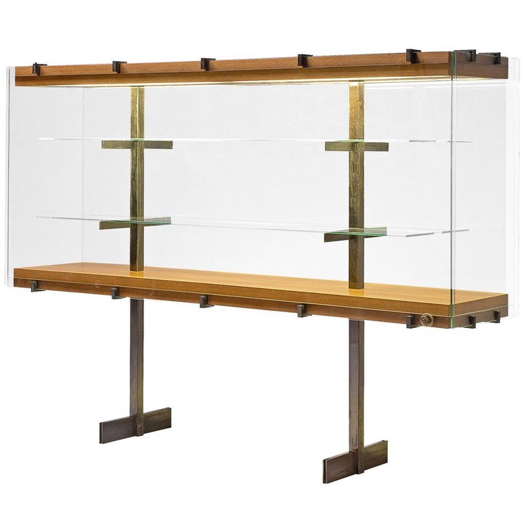 De Coene Grand Showcase with Steel Legs For Sale at 1stDibs