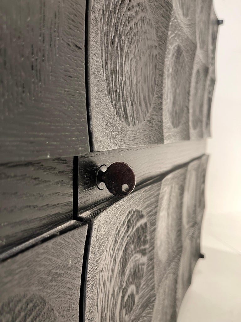 De Coene Small Brutalist Sideboards Black Oak For Sale at 1stDibs