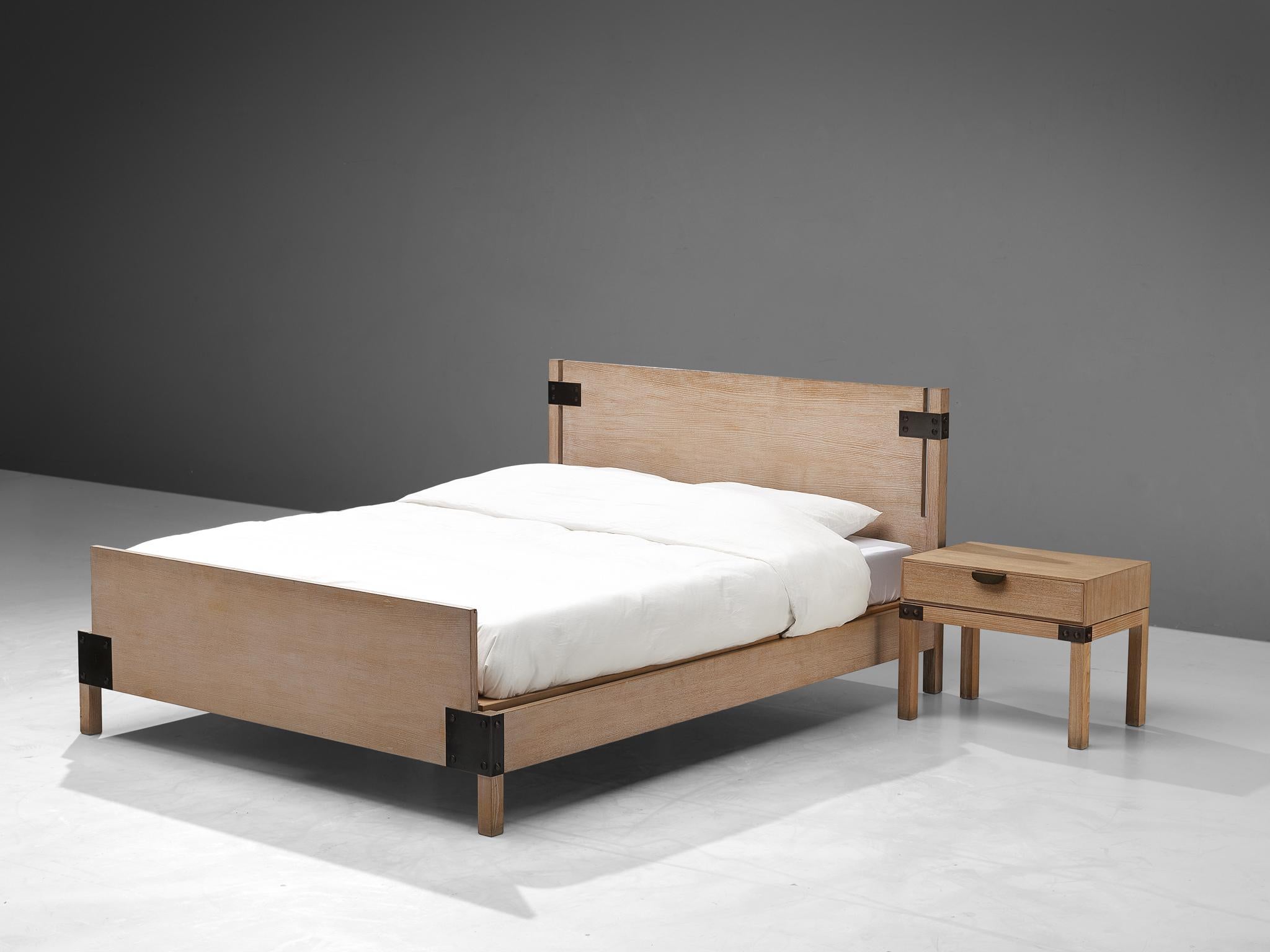 De Coene 'Yvette' Bed in White Stained Oak at 1stDibs | yvette bed