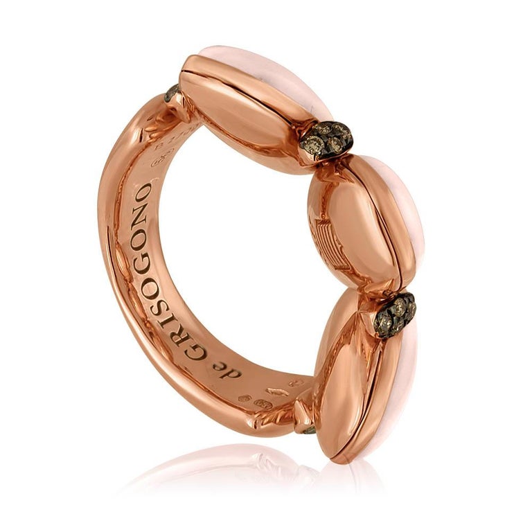 de Grisogono Coral Diamond Gold Ring at 1stDibs