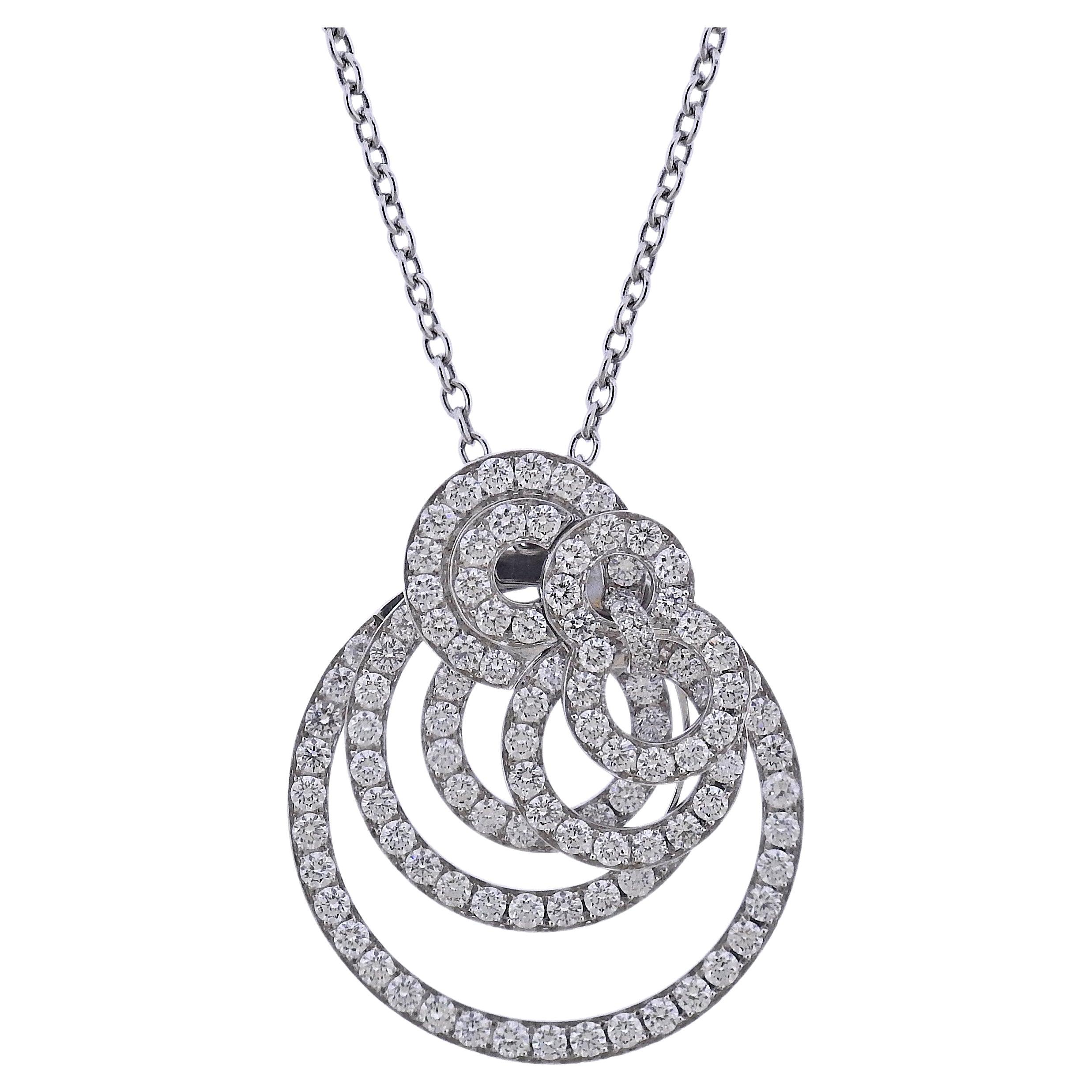 de Grisogono Gypsy 18 Karat Rose Gold Diamond Pendant Necklace at 1stDibs