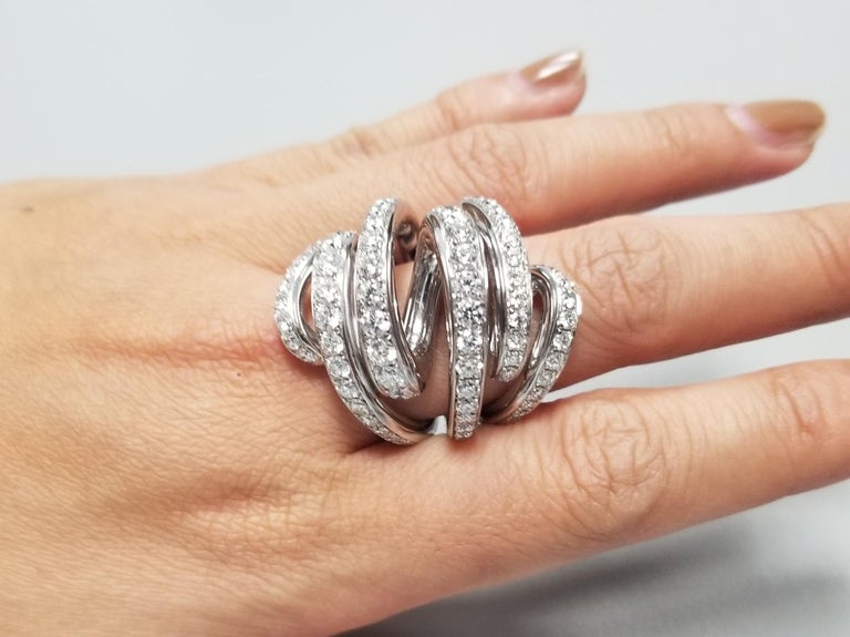 De Grisogono Nouvelle Vortice Collection 18 Karat Diamond Cocktail Ring ...