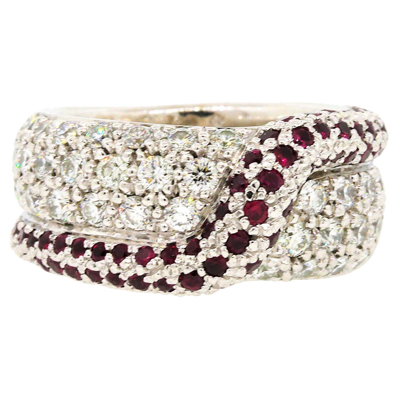 X Means Kisses Diamond Solid Gold Ring For Sale at 1stDibs