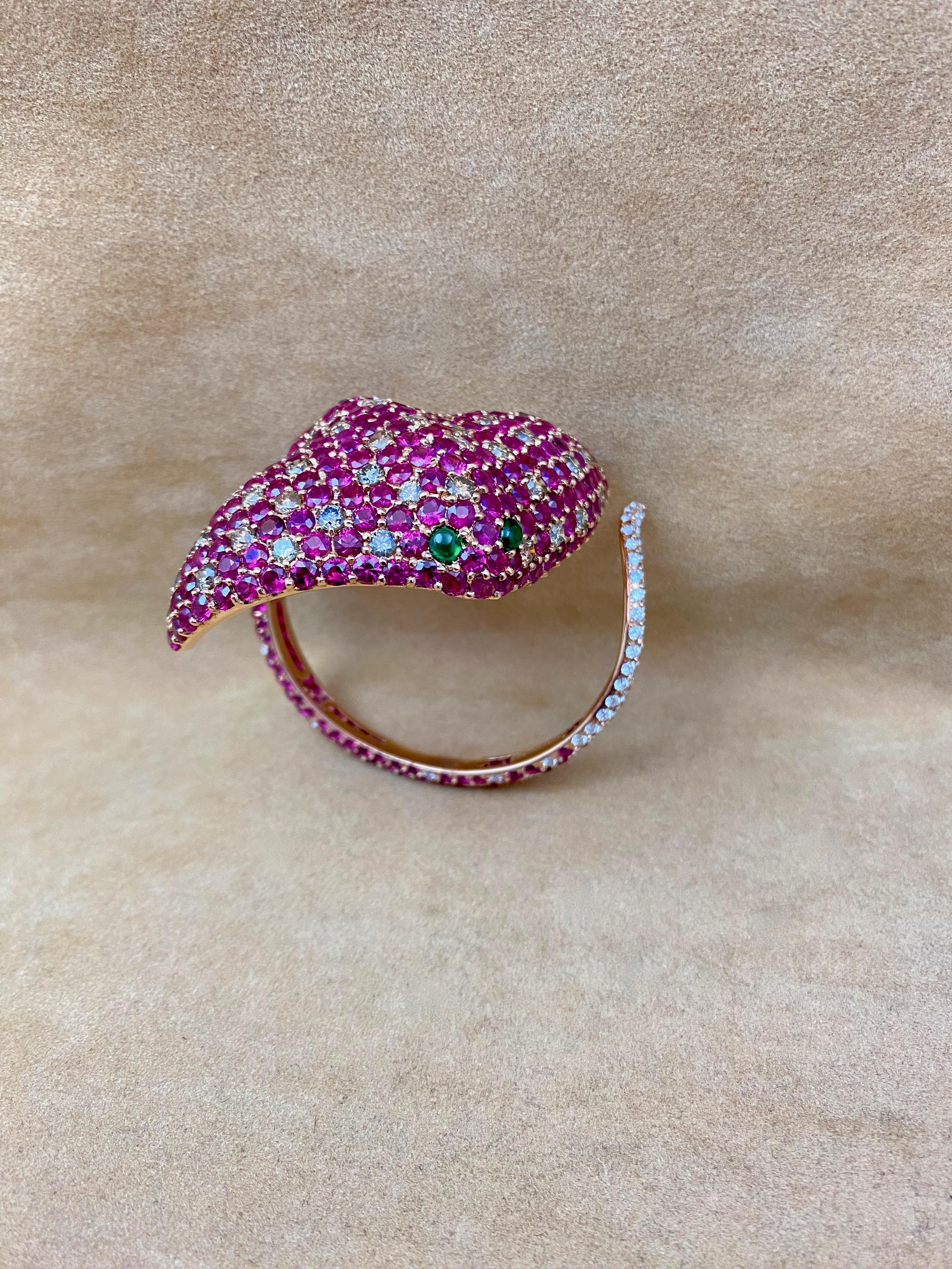 De Grisogono Ruby, Emerald and Diamond Manta Ray Bracelet For Sale at ...