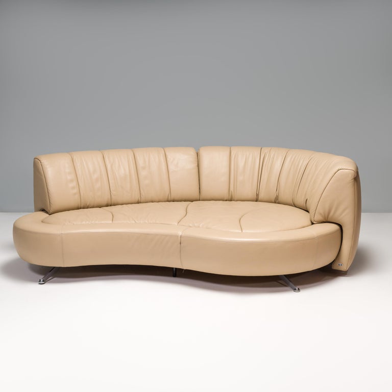 De Sede by Hugo De Ruiter Beige Leather DS-164/29 Sofa For Sale at 1stDibs