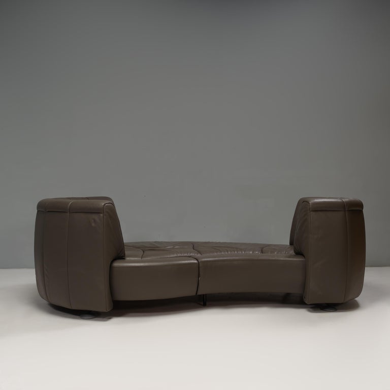 De Sede by Hugo de Ruiter Grey Leather DS-164/29 Sofa at 1stDibs