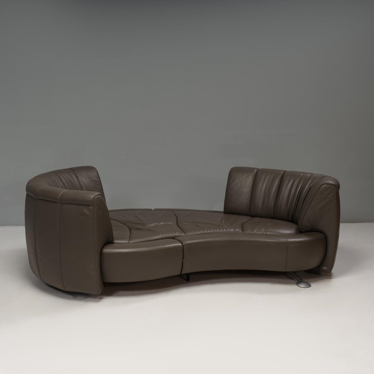 De Sede by Hugo de Ruiter Grey Leather DS-164/29 Sofa at 1stDibs