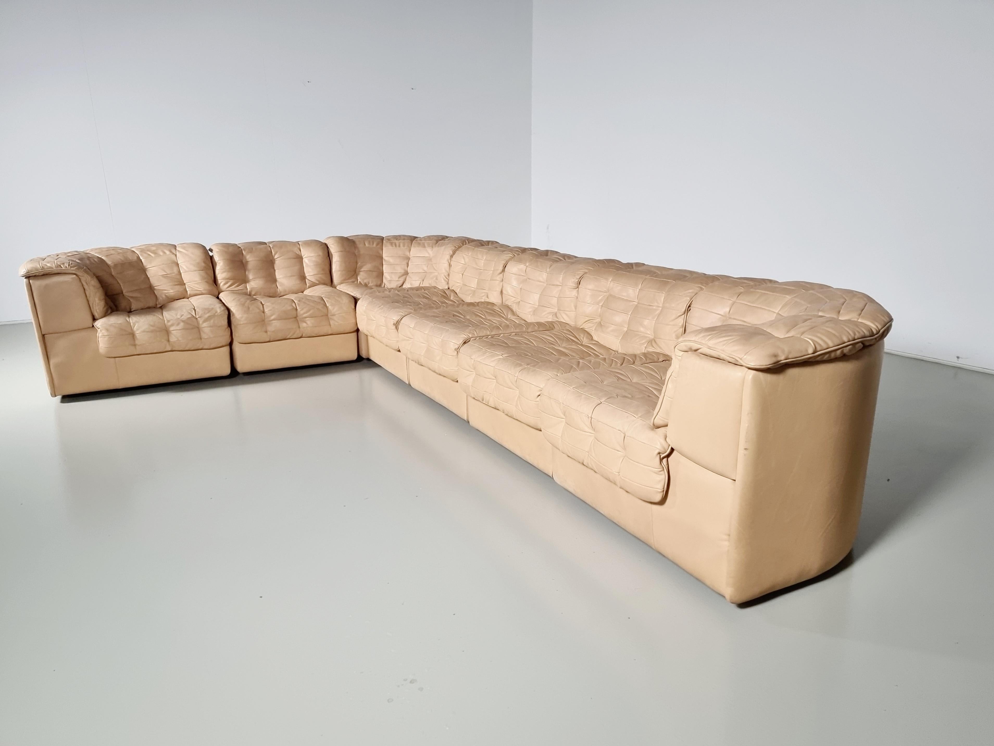 De Sede Ds 11 Modular Sofa in Original Cream Leather, 1970s For Sale at ...