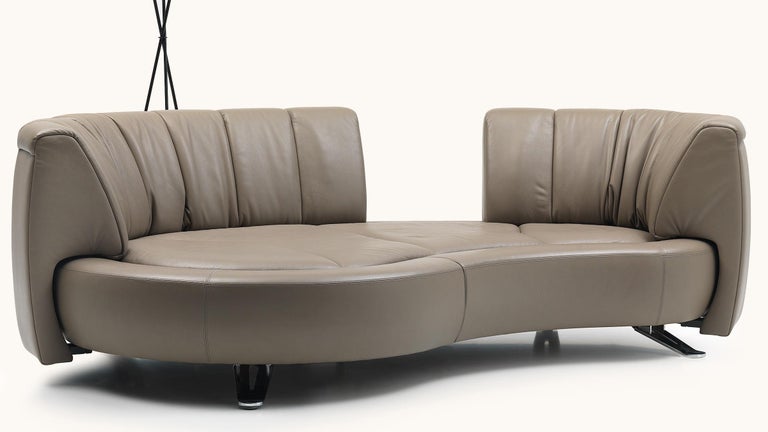 De Sede DS-164 Left Sofa Bed in Schiefer Brown Upholstery by Hugo de ...