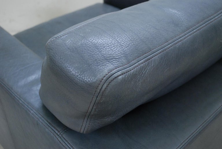 De Sede Ds 17 Pair of Grey Leather Lounge Chair Armchair For Sale at ...