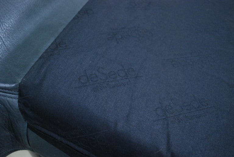 De Sede Ds 17 Pair of Grey Leather Lounge Chair Armchair For Sale at ...