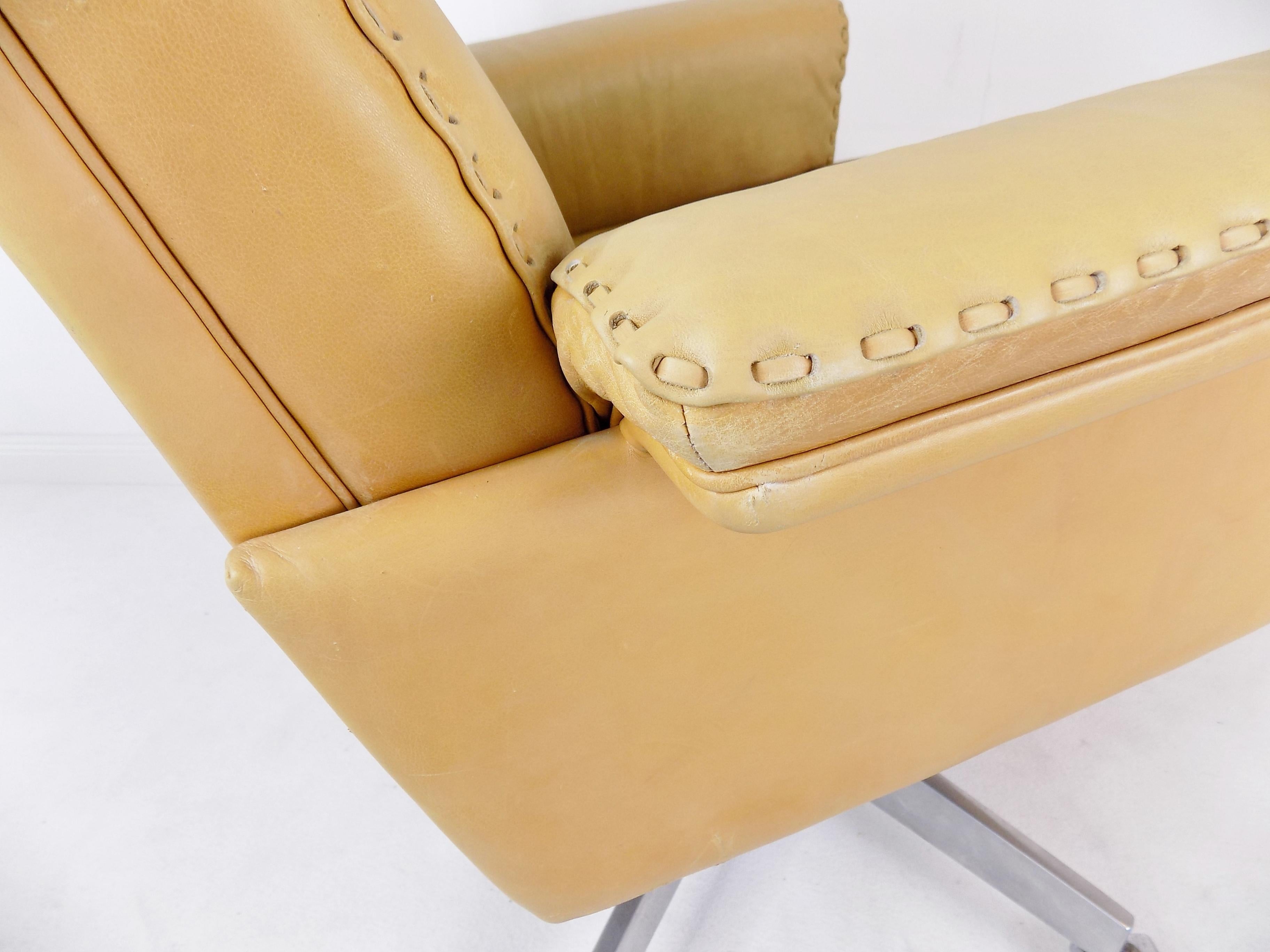 De Sede DS 35 Office Leather Armchair For Sale at 1stDibs