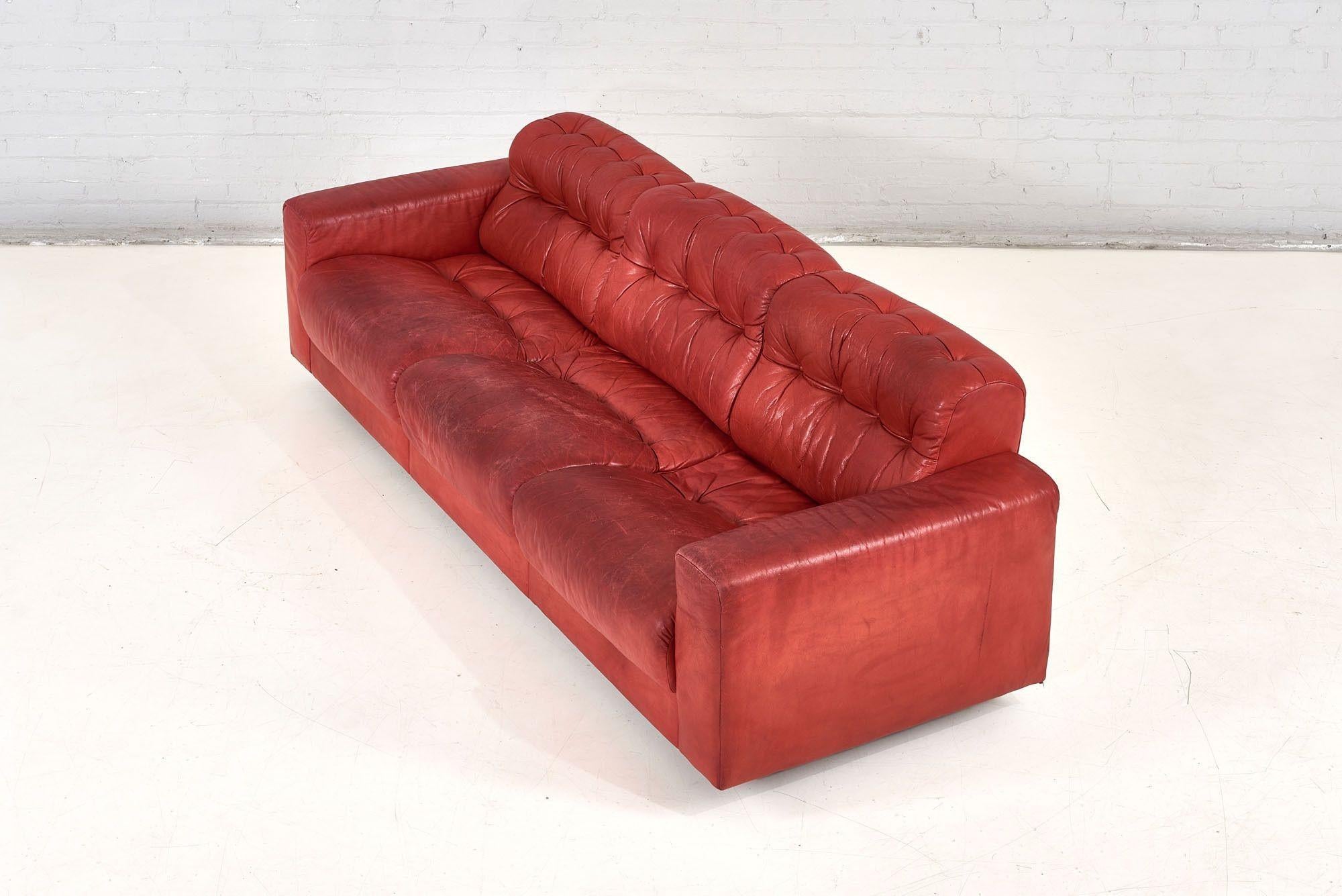 De Sede DS-40 Red Leather Sofa, 1970 For Sale at 1stDibs | de sede ...