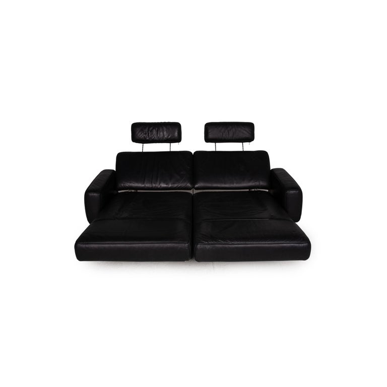 De Sede Ds 460 Leather Sofa Black Three-Seater Relaxation Function ...