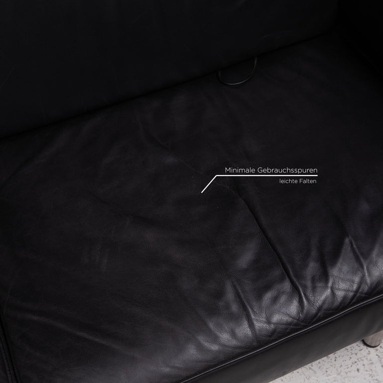 De Sede Ds 460 Leather Sofa Black Three-Seater Relaxation Function ...