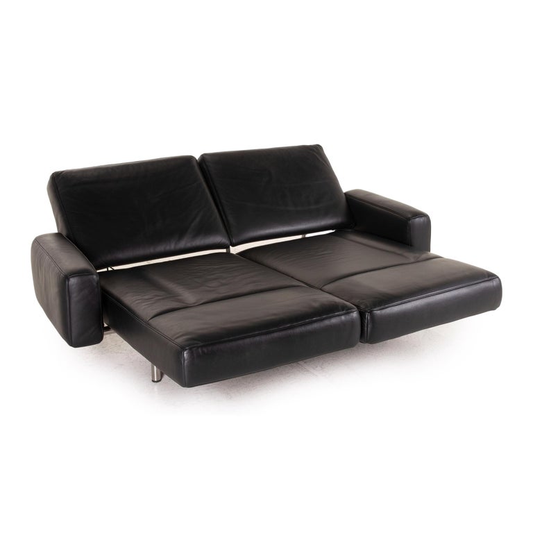 De Sede DS 460 Leather Sofa Black Two-Seater Relaxation Function Couch ...