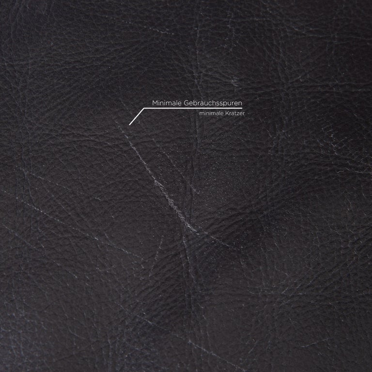 De Sede DS 460 Leather Sofa Black Two-Seater Relaxation Function Couch ...