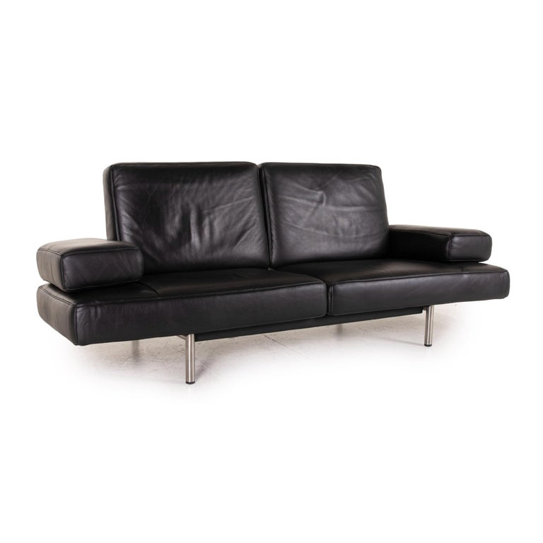 De Sede DS 460 Leather Sofa Black Two-Seater Relaxation Function Couch ...