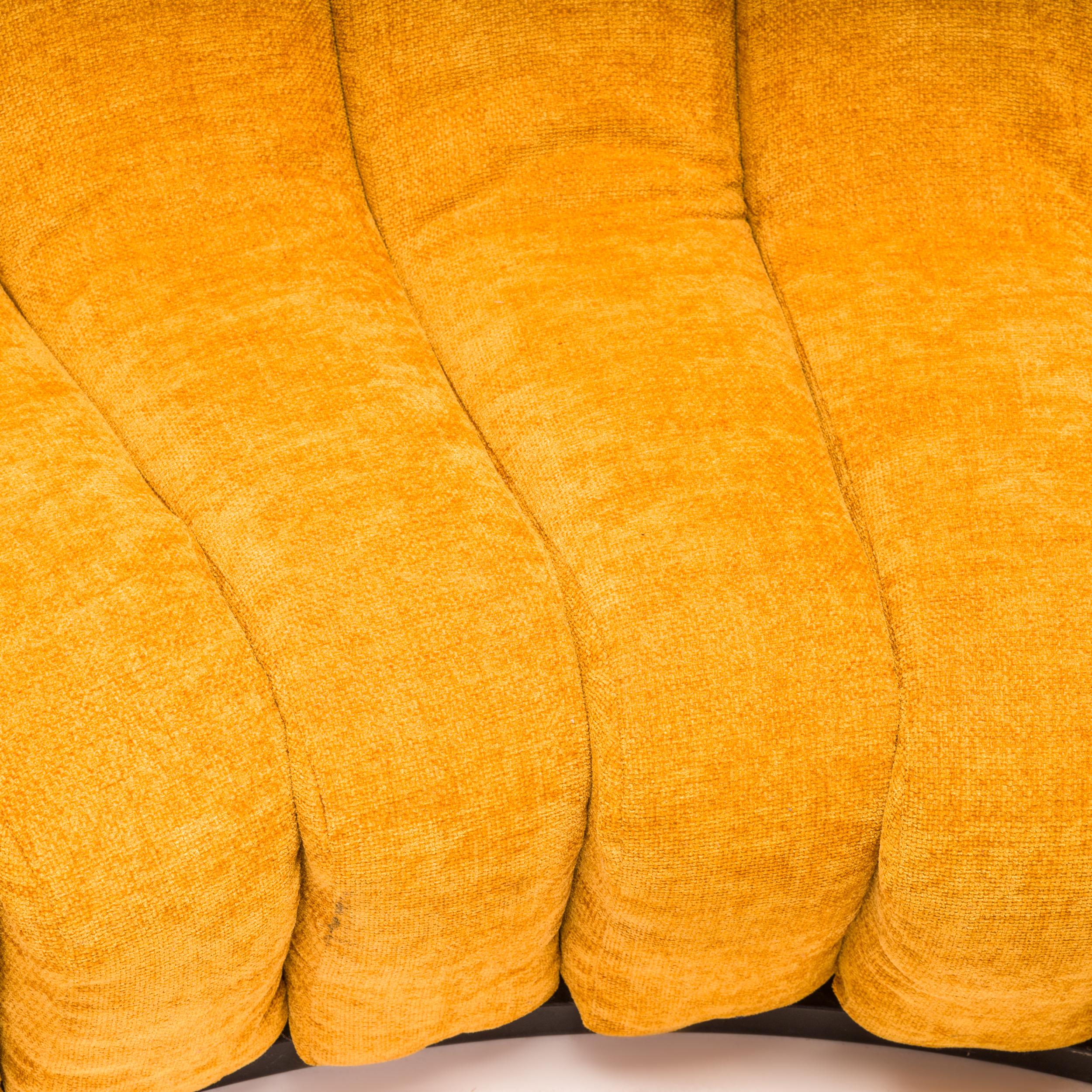 De Sede DS-600 'Non-Stop' Snake Orange Fabric Infinity Sofa For Sale at 1stDibs