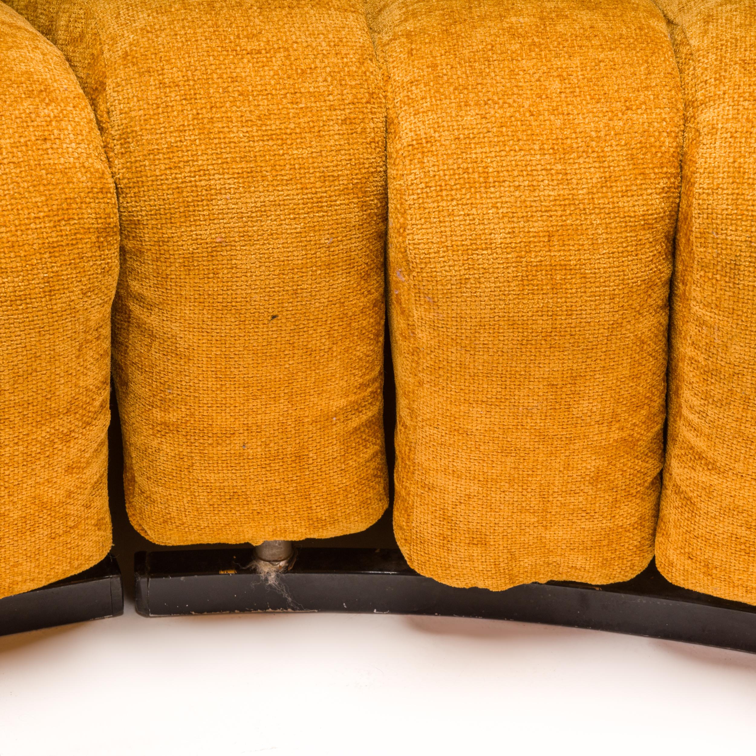 De Sede DS-600 'Non-Stop' Snake Orange Fabric Infinity Sofa For Sale at 1stDibs