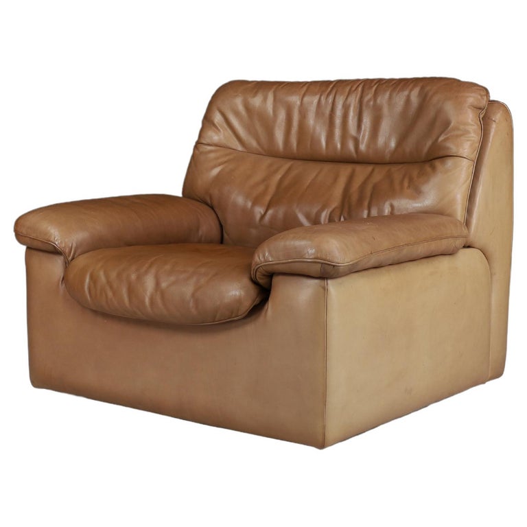 De Sede DS 63 Lounge Chair in Patinated Leather, Switzerland, 1970s For ...