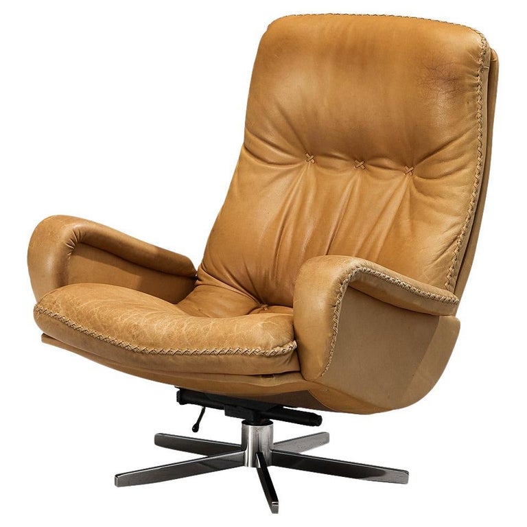 De Sede Lounge Chair in Camel Leather For Sale at 1stDibs
