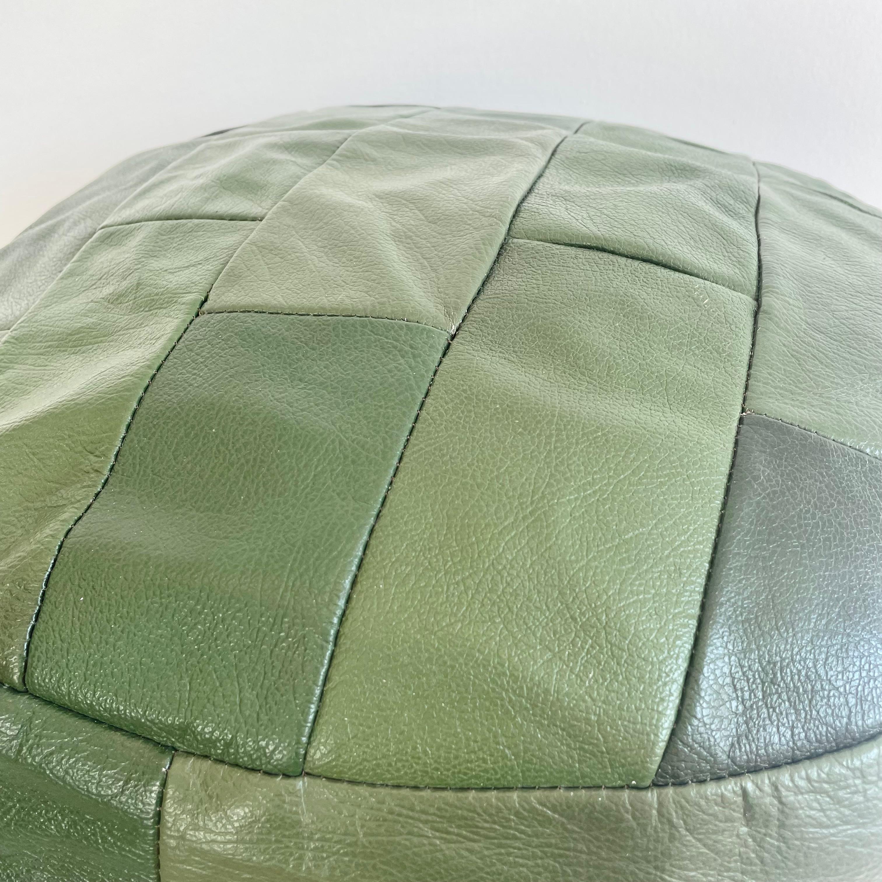 De Sede Moss Green Leather Patchwork Ottoman, 1960s Switzerland For ...