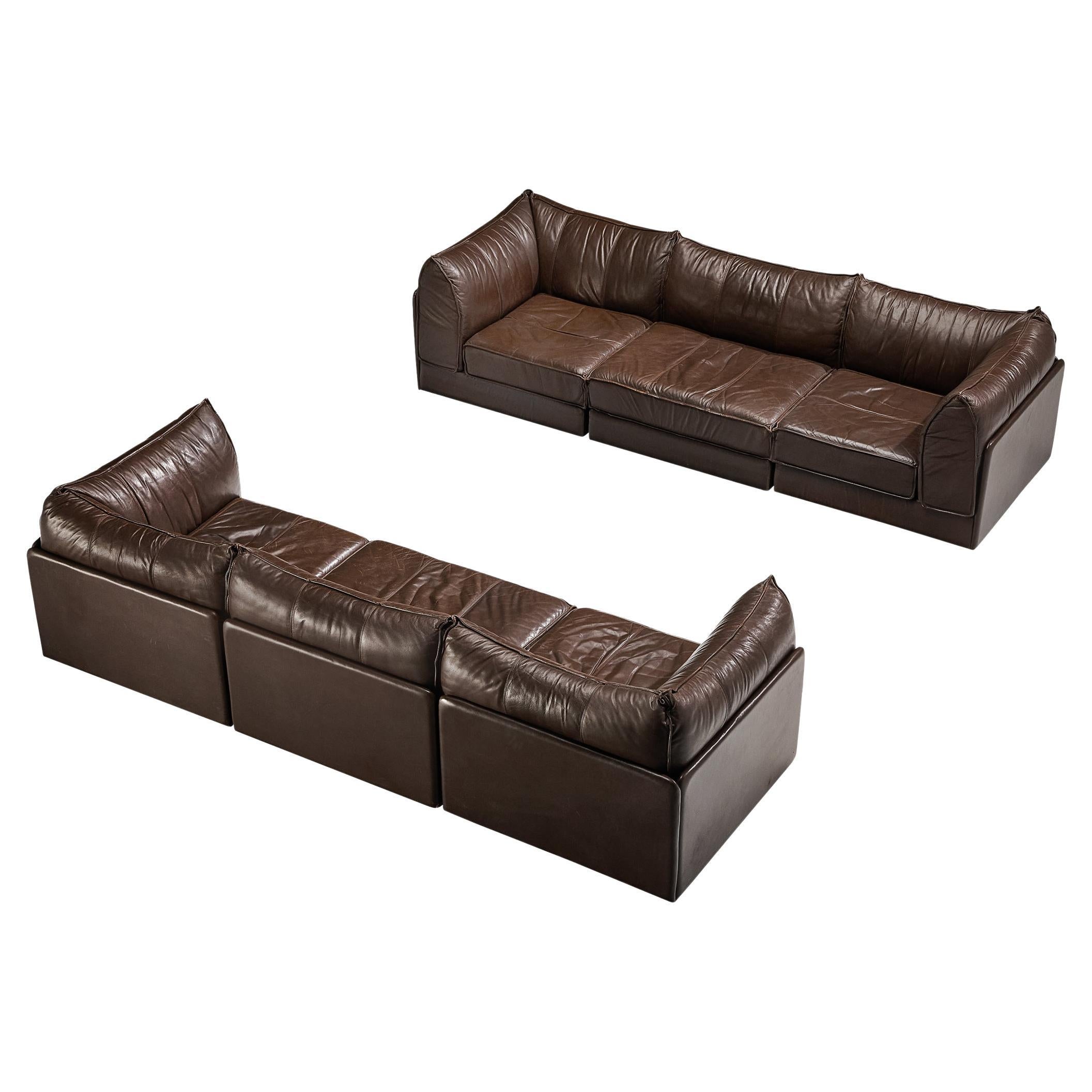 De Sede DS-600 'Snake’ Sofa in Dark Brown Leather at 1stDibs | de sede ...
