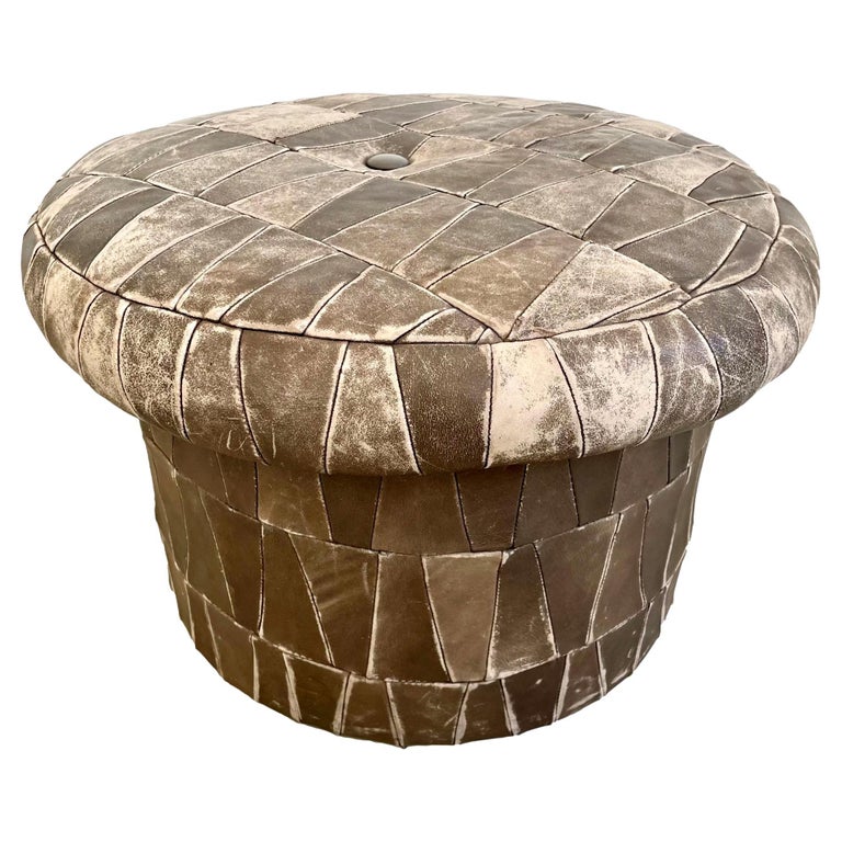 De Sede Patchwork Leather Storage Ottoman, 1960s Switzerland For Sale ...