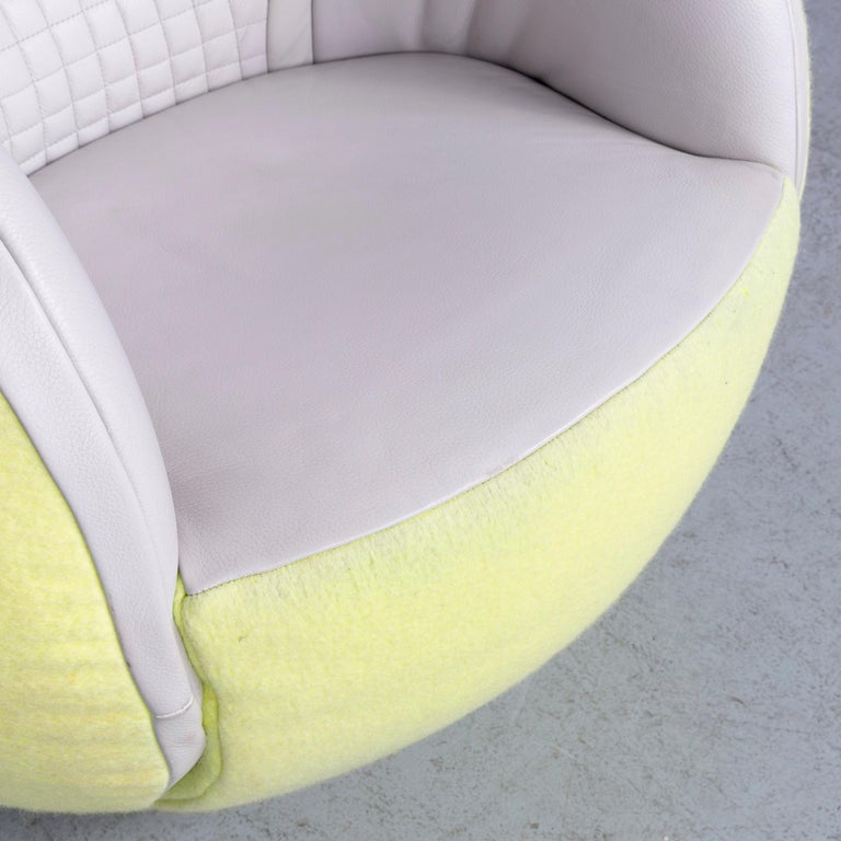 De Sede Tennis Ball Designer Leather Armchair Yellow Real Leather ...