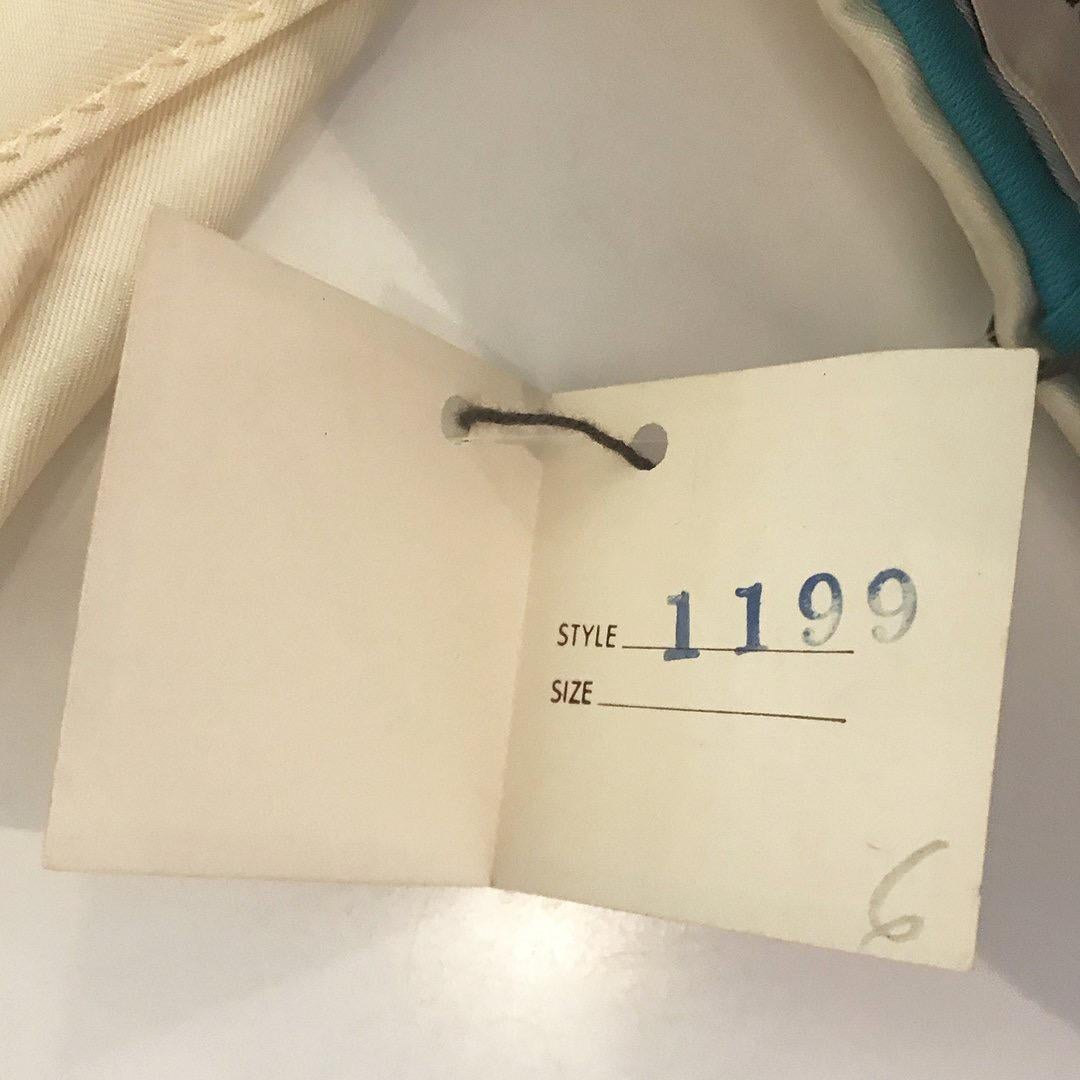 Dead-stock 1960’s Yves Saint Laurent Silk Painted Name Side Knot Turban ...