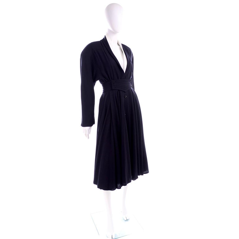 Deadstock Wayne Clark Couture Vintage Wool 1980s Dress New With ...