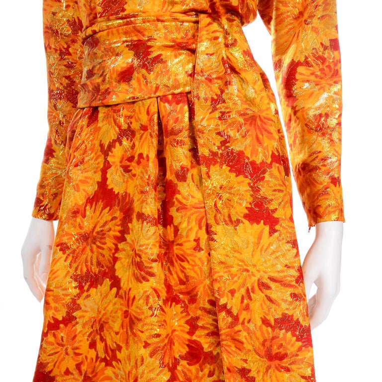 Deadstock YSL 1989 Orange Metallic Documented Yves Saint Laurent Runway ...